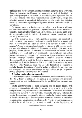 MANAGEMENTUL EDUCAȚIEI MODERNE - Conferință Internațională | PDF