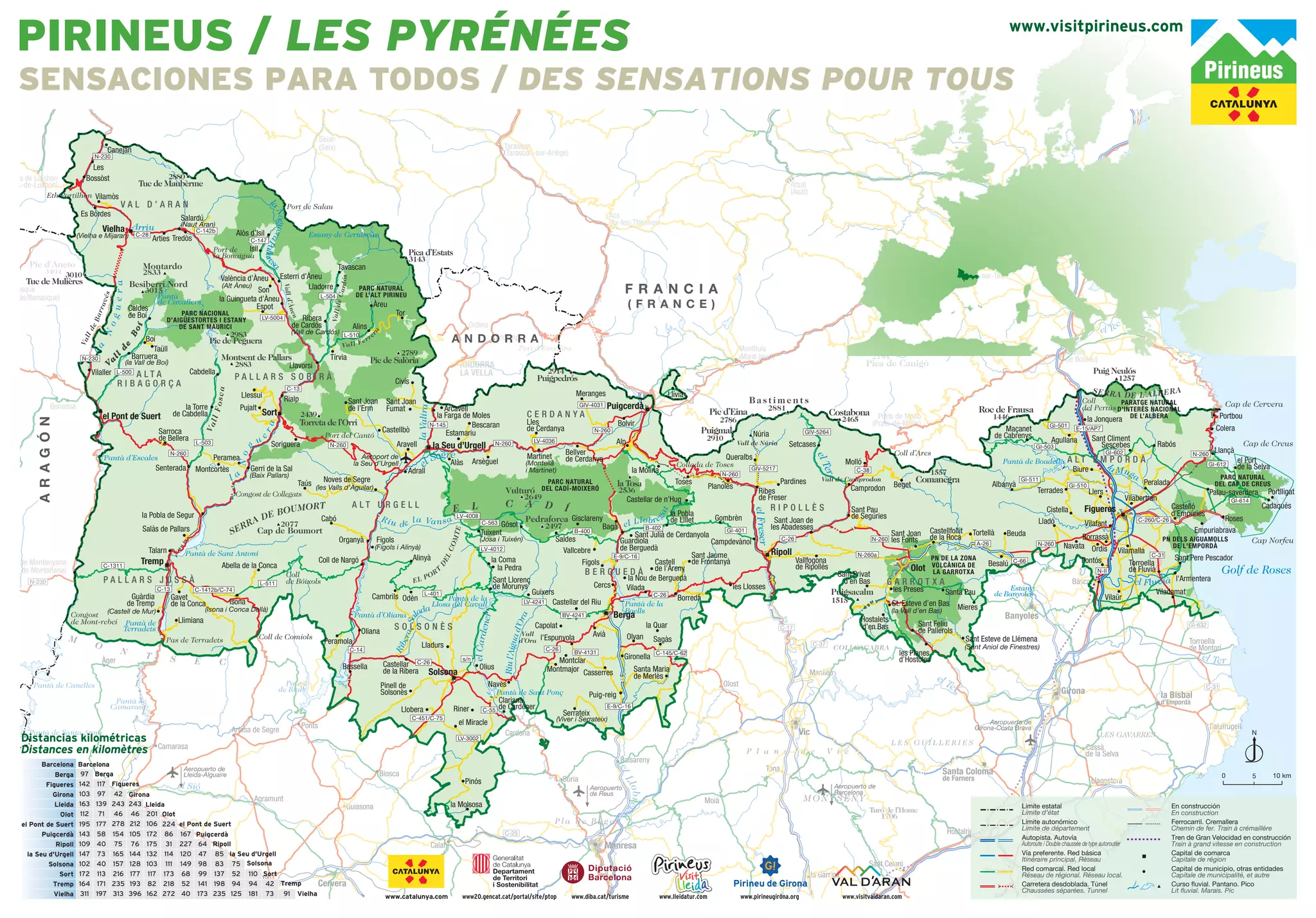 Carte des Pyrénées catalanes | PDF