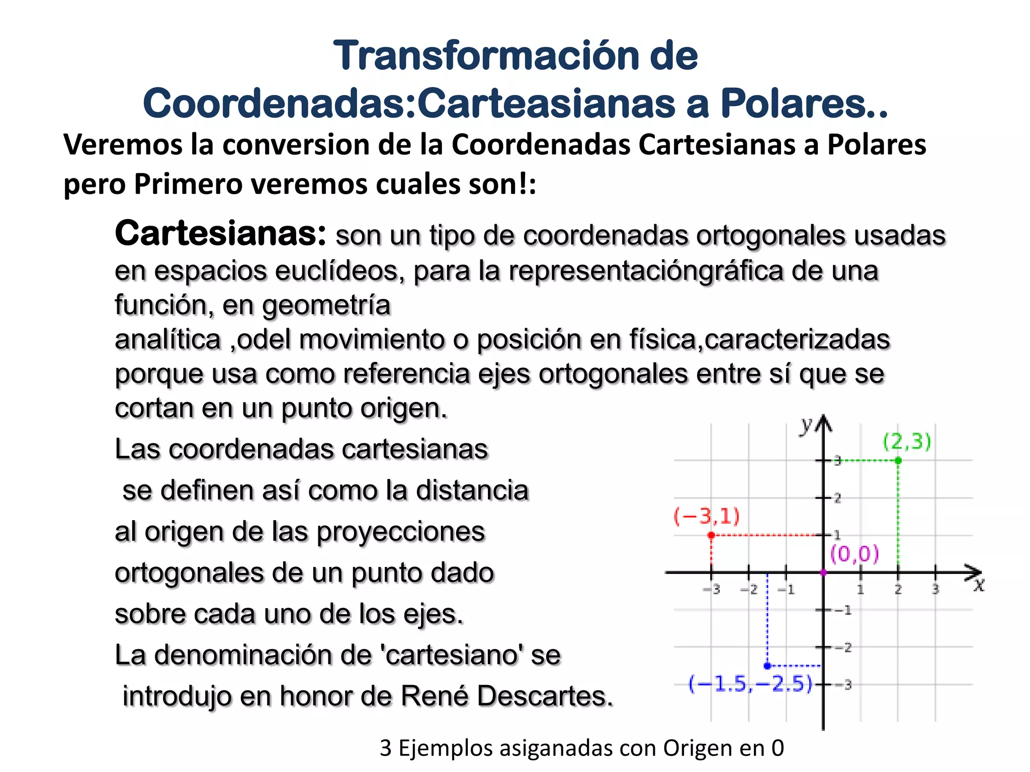Conversion Coordenadas Cartesianas/Polares | PPTX