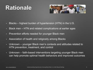 Understanding Hypertension among Black Men in a Faith-Based Setting | PPTX