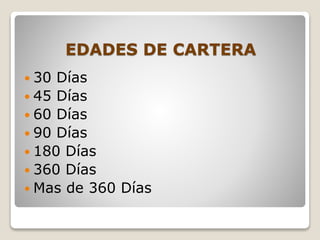 Cartera cuentas por cobrar | PPTX