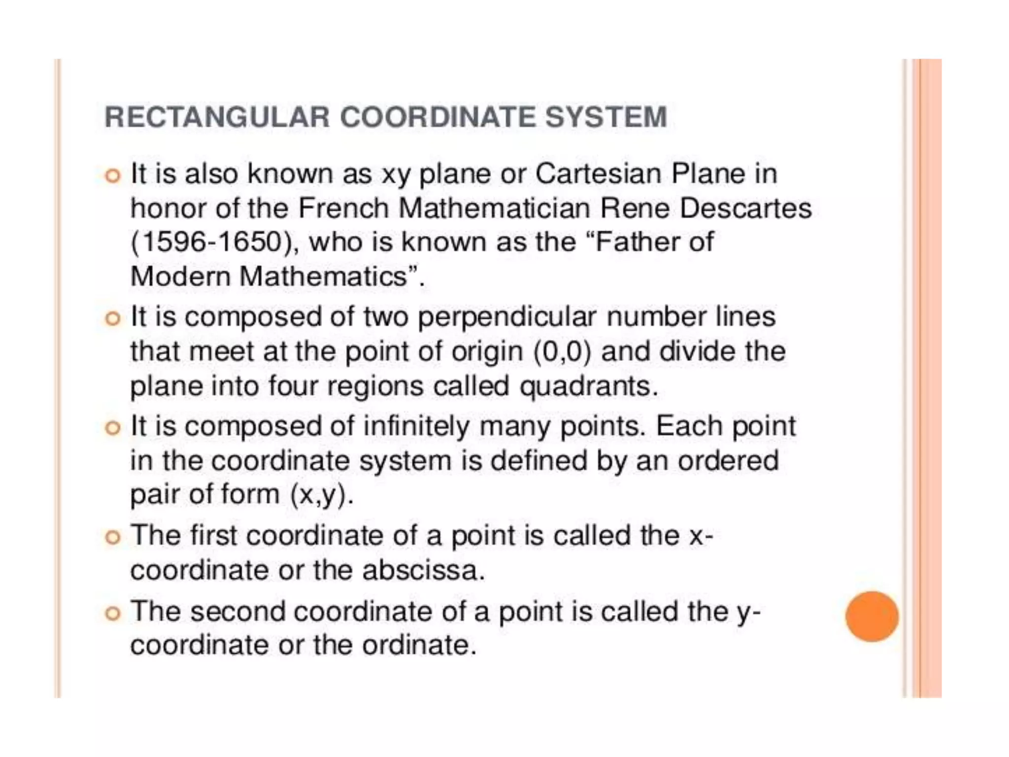 Cartesian Co Ordinates Ppt