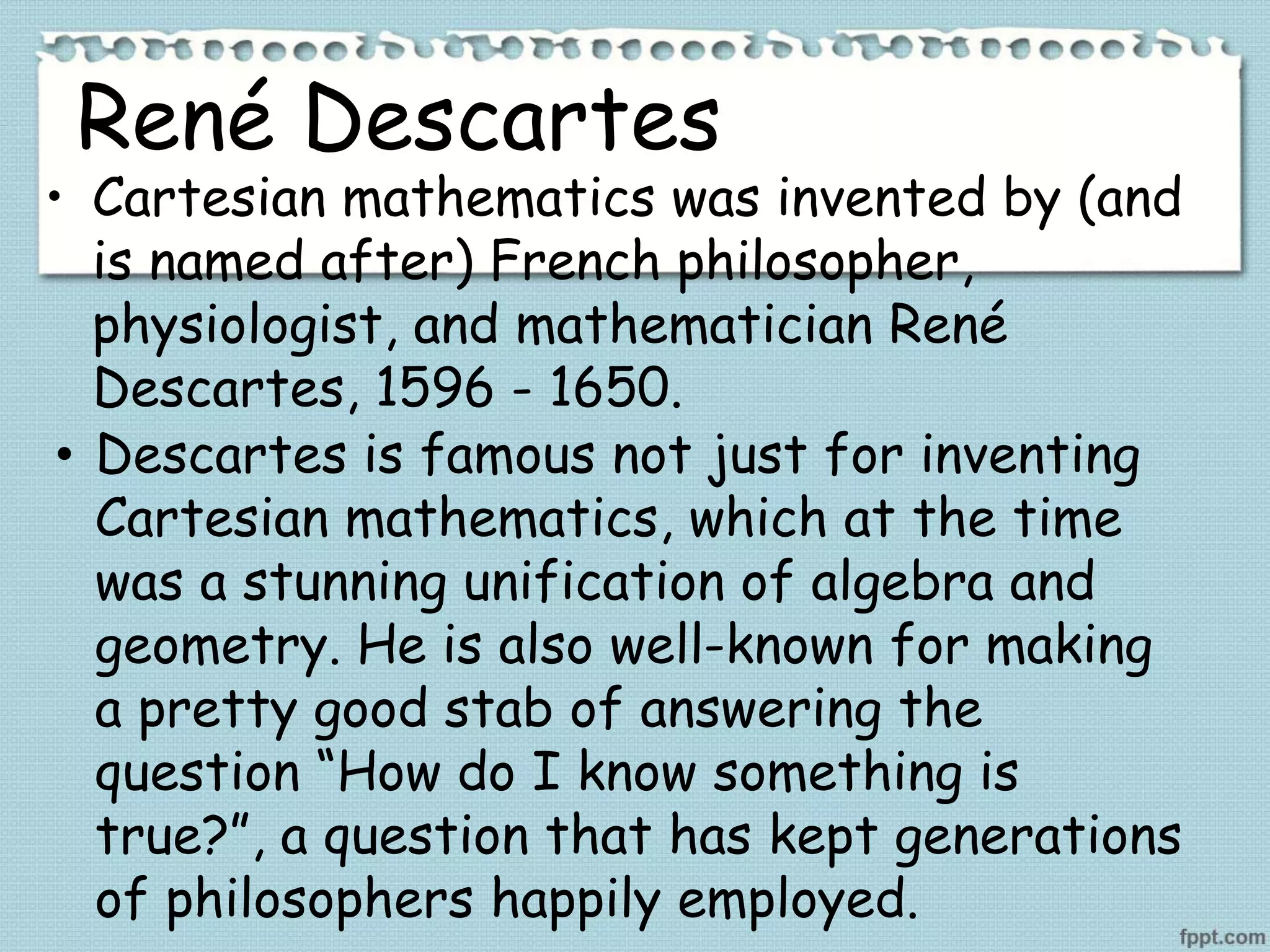 Cartesian plane | PPTX | Geography | Science