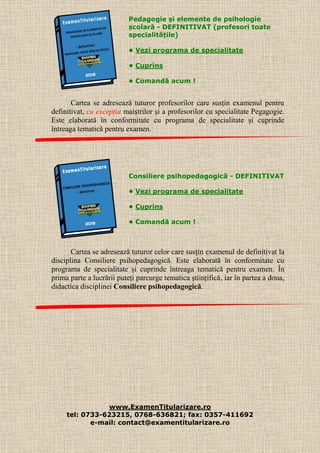 Sinteze grade didactice 2018 - titularizare, definitivat, gradul II ...