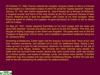 Cartier's 3rd Voyage of Discovery 1541 1543 | PDF