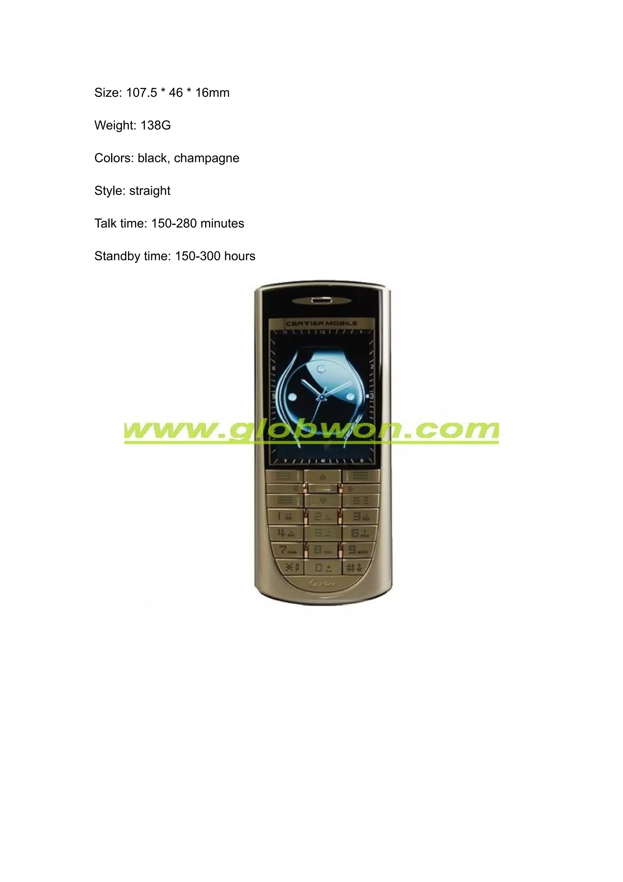 Cartier V6 Dual Sim Luxury Metal Mobile Phone | DOC