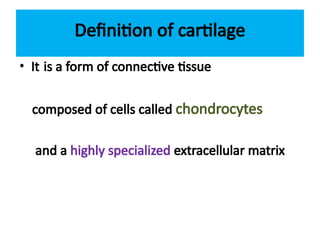 cartilage of connective tissue in human body | PPTX