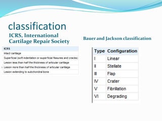 Cartilage injuries | PPTX