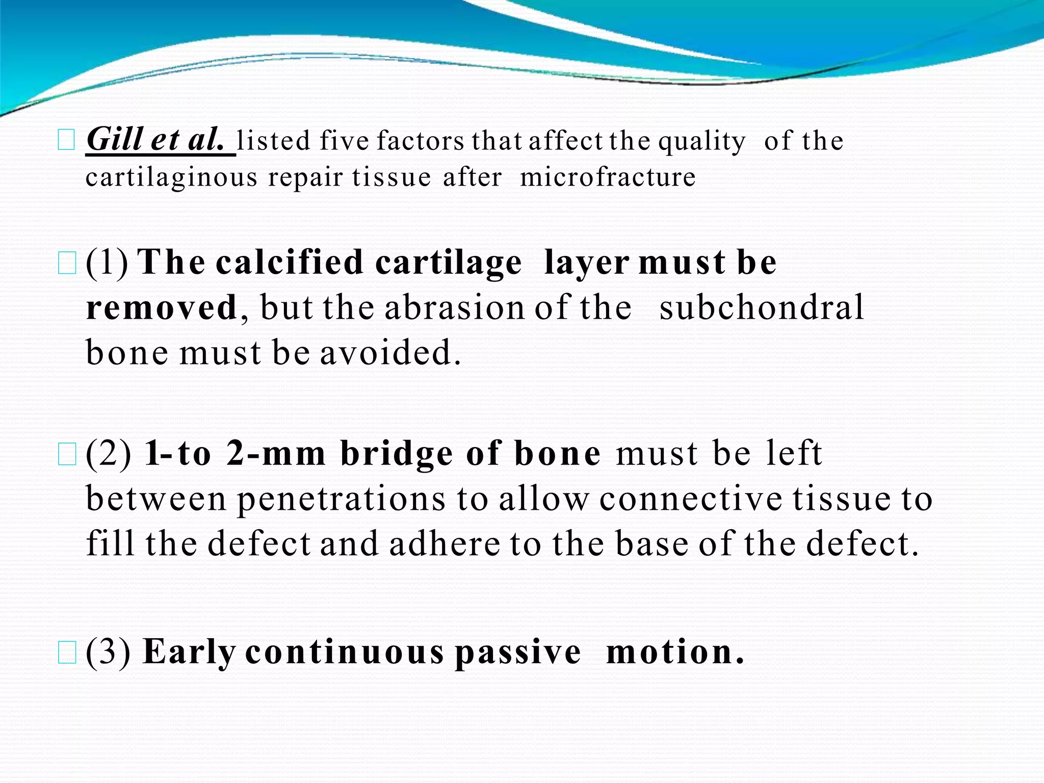 Management of Cartilage injuries | PPTX