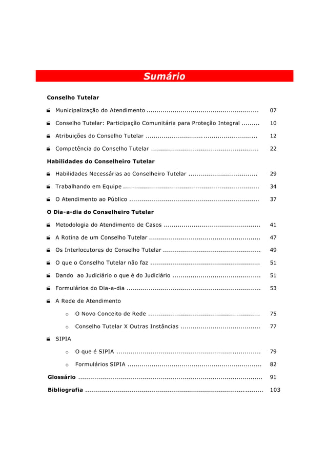 Cartilha conselho tutelar | PDF