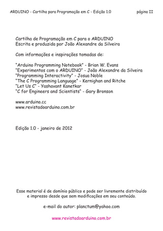 Cartilhado arduino ed1 | PDF