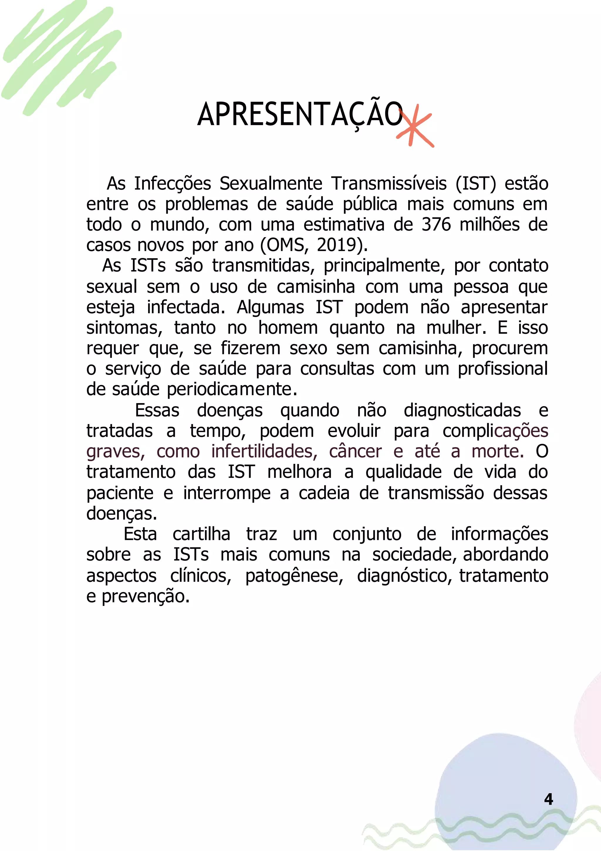 Cartilha infeccoes sexualmente transmissiveis | PDF