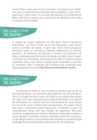 Cartilhas de Saúde Movimento Down | PDF