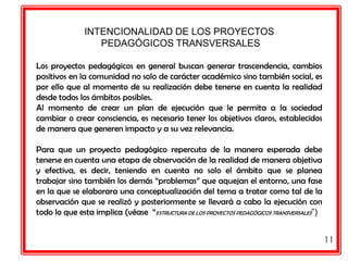 proyectos pedagogicos transversales | PPTX