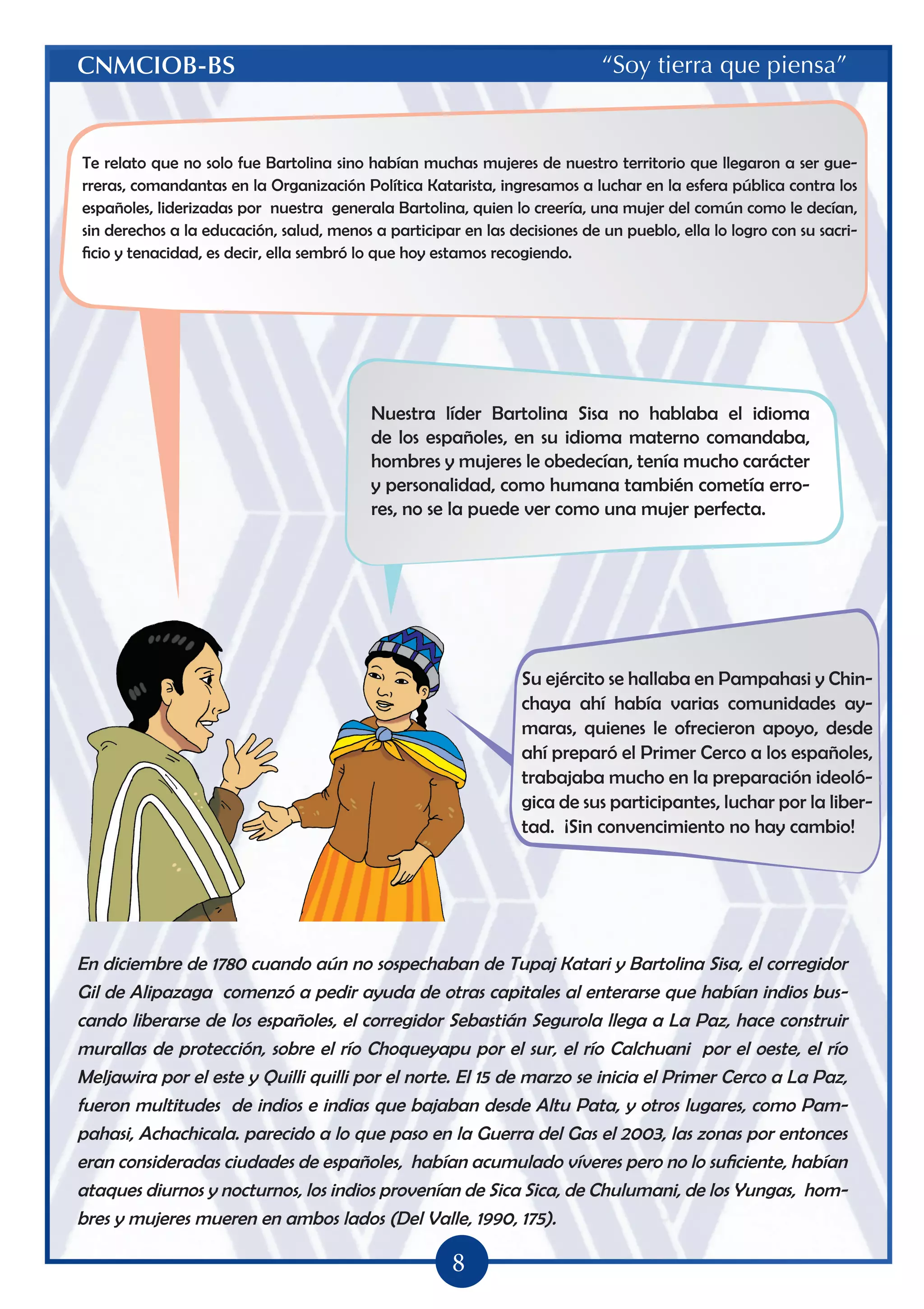 HISTORIA DE LA CNMCIOB BARTOLINA SISA | PDF