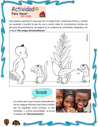 Cartilla afrocolombianidad gloria eje curricular 1, 2, 3, 4 2012 | PDF