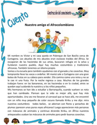 Cartilla afrocolombianidad gloria eje curricular 1, 2, 3, 4 2012 | PDF