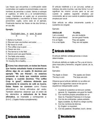 Cartilla de ingles para postprimaria | DOCX
