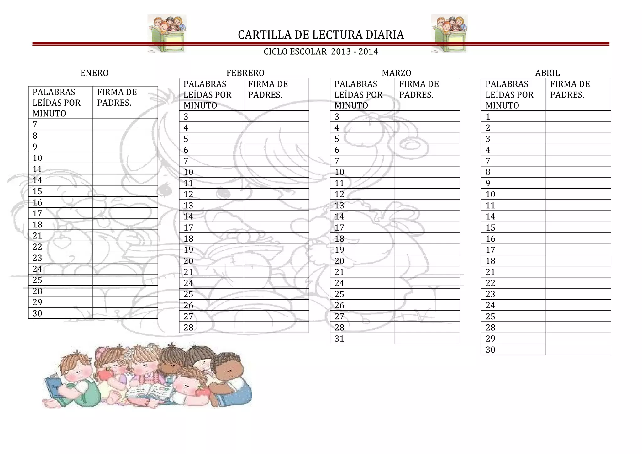 Cartilla de lectura diaria | PPT