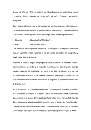 Cartilla de saber del espacio chacra correspondiente al mes de abril | PDF