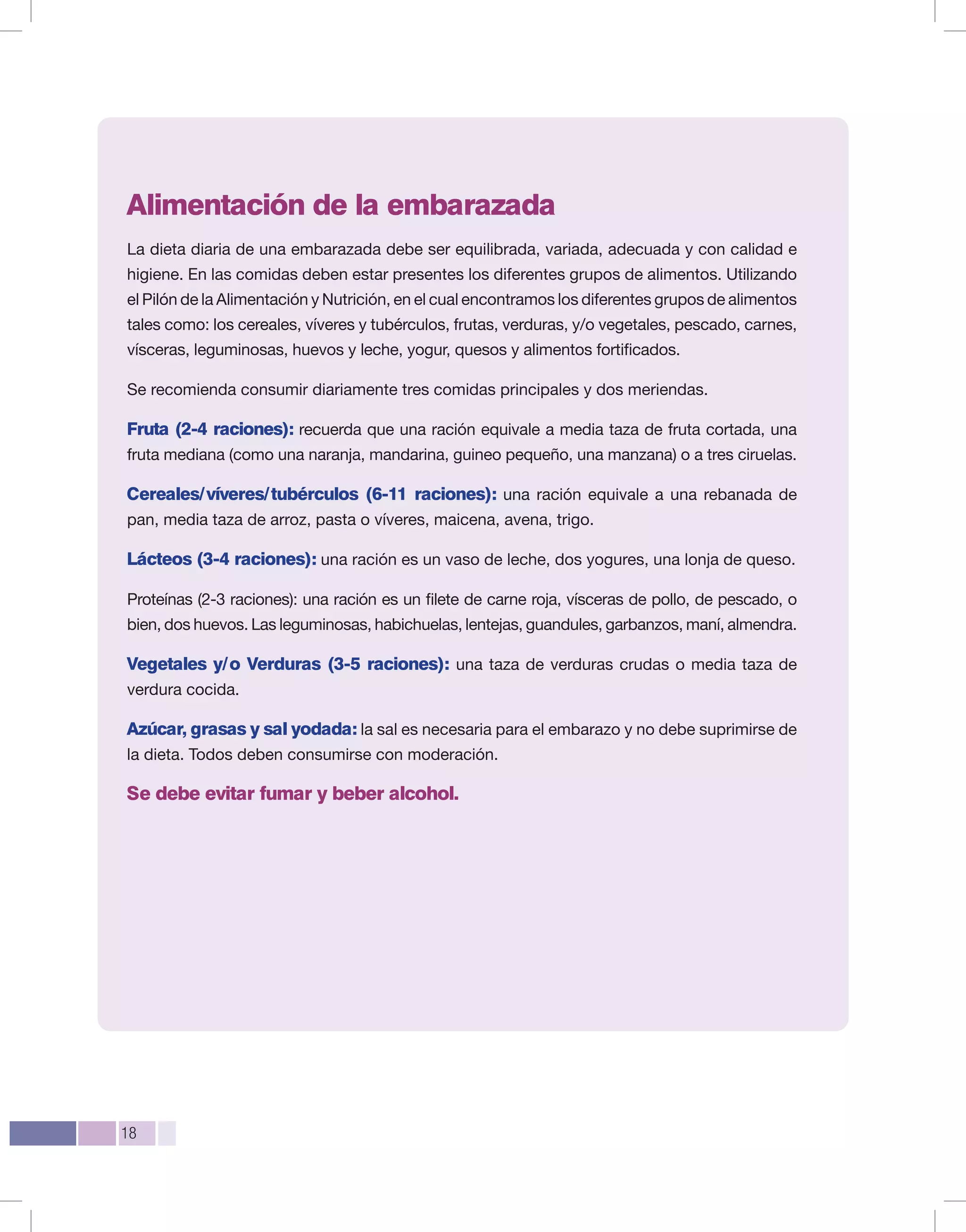 Cartilla embarazo proveedor (imprenta) | PDF