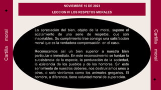 CARTILLA MORAL. FICHAS DE TRABAJO Y MAS pptx | PPTX