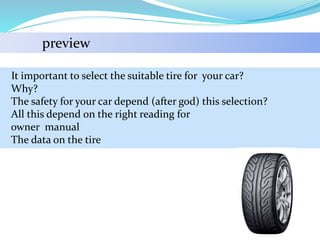 Car tire selection | PPTX