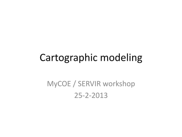 Cartographic modeling presentation | PDF