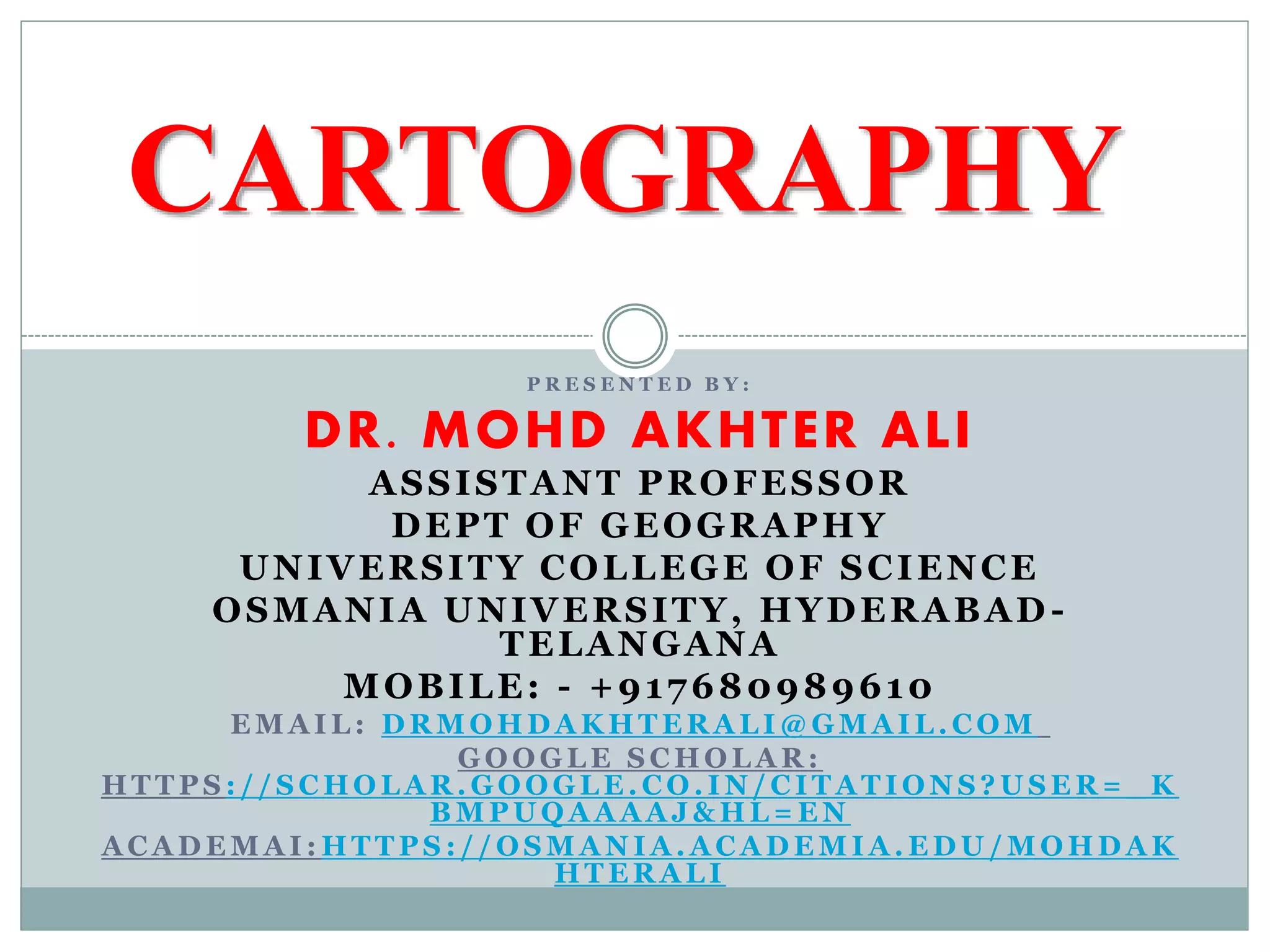 Basics in Cartography | PPTX