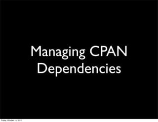 Carton CPAN dependency manager | PPT