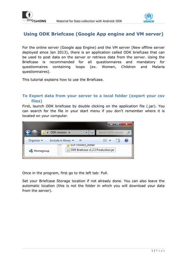 Cart ong getting_data_from_odk_aggregate_v3.0 | DOC | Operating Systems | Computer Software and ...