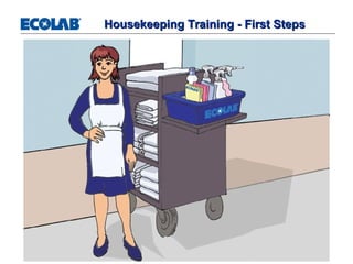 Cartoon guest room cleaning overview | PPT