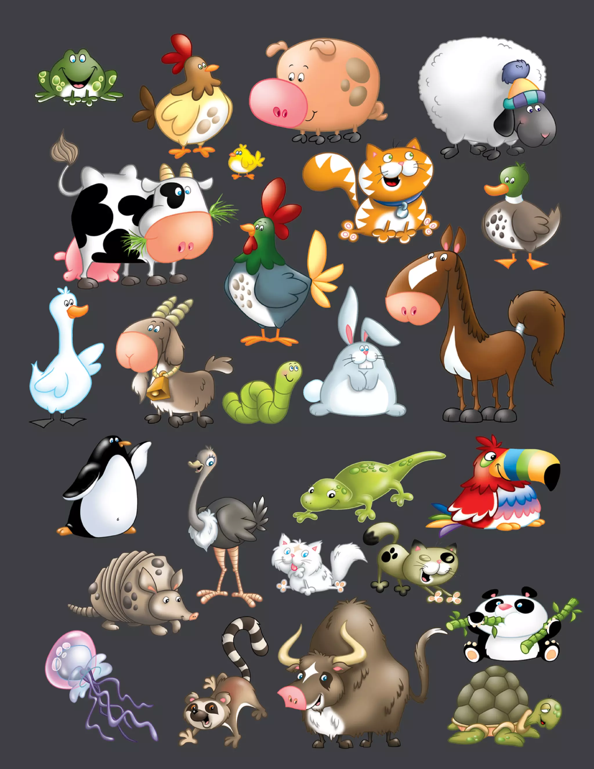 Cartoon animals | PDF