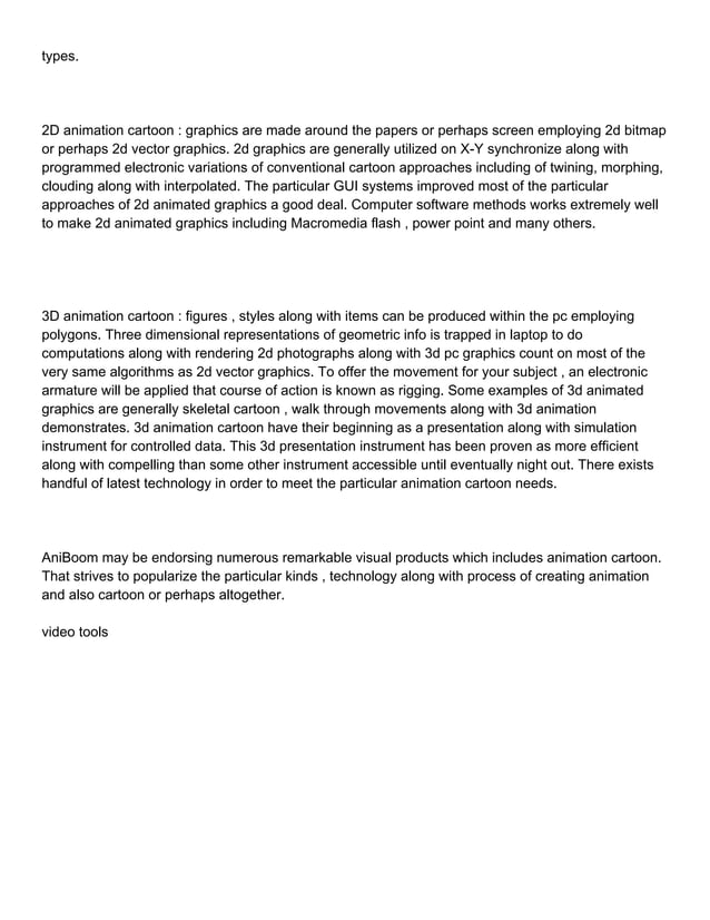 Cartoon Animation | PDF