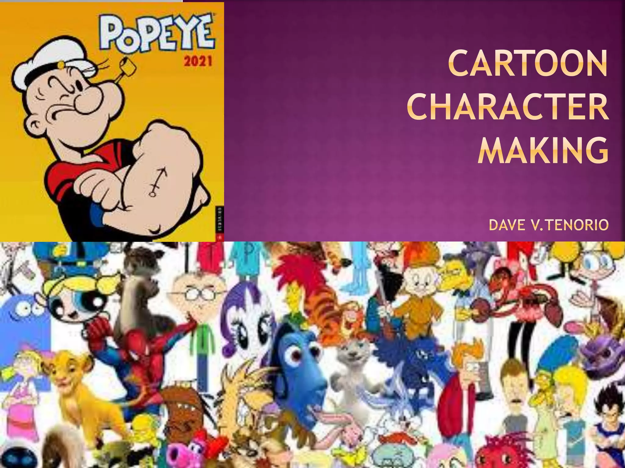 Cartoon character making | PPTX
