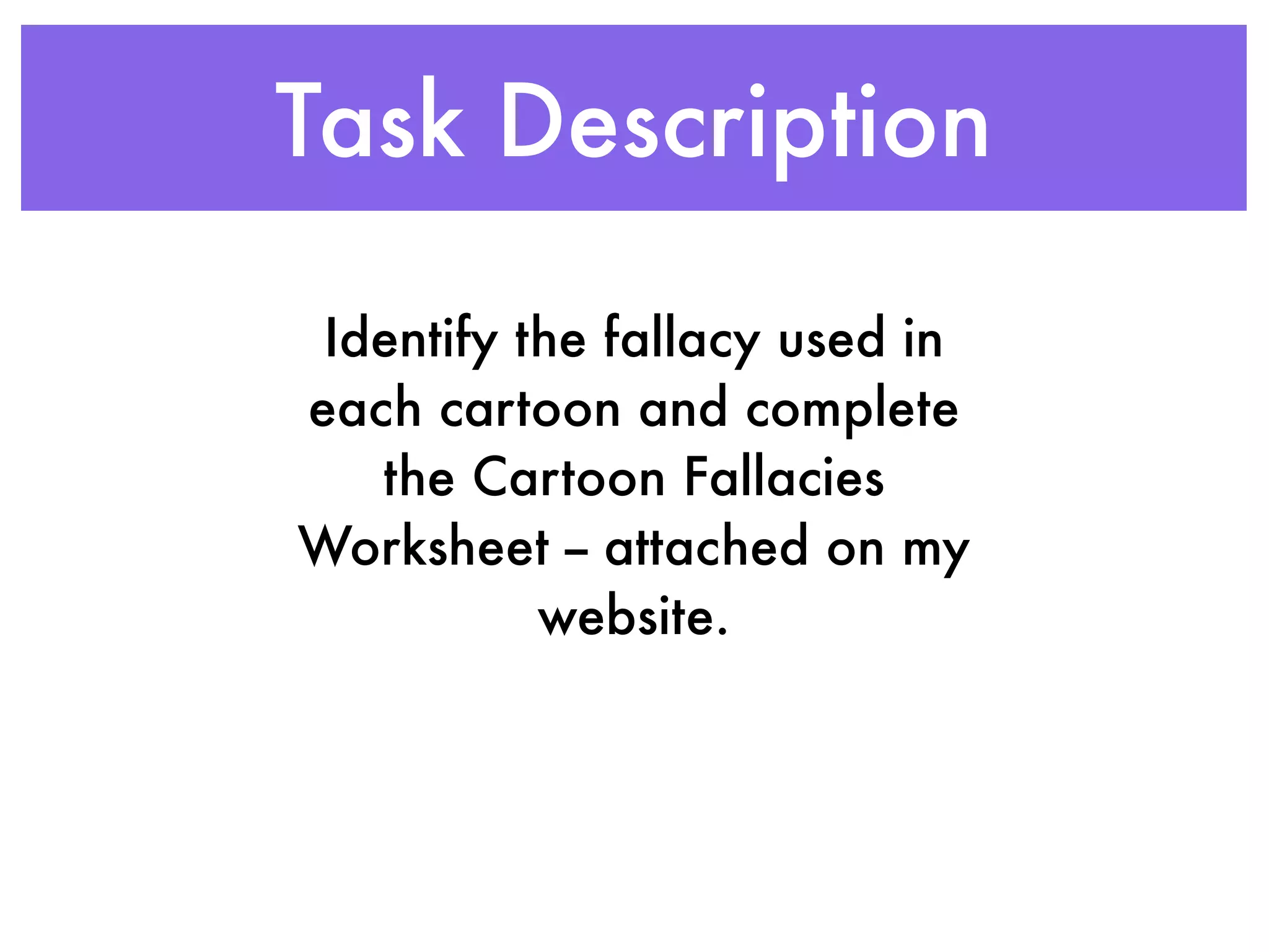 Cartoon Fallacies Task | PDF