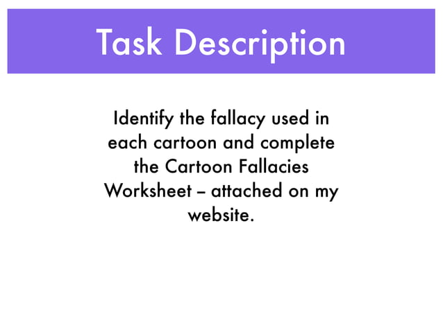 Cartoon Fallacies Task | PDF