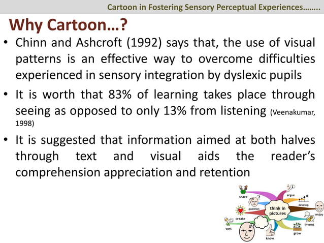 Cartoon in fostering sensory perceptual experiences | PPTX | Brain and ...