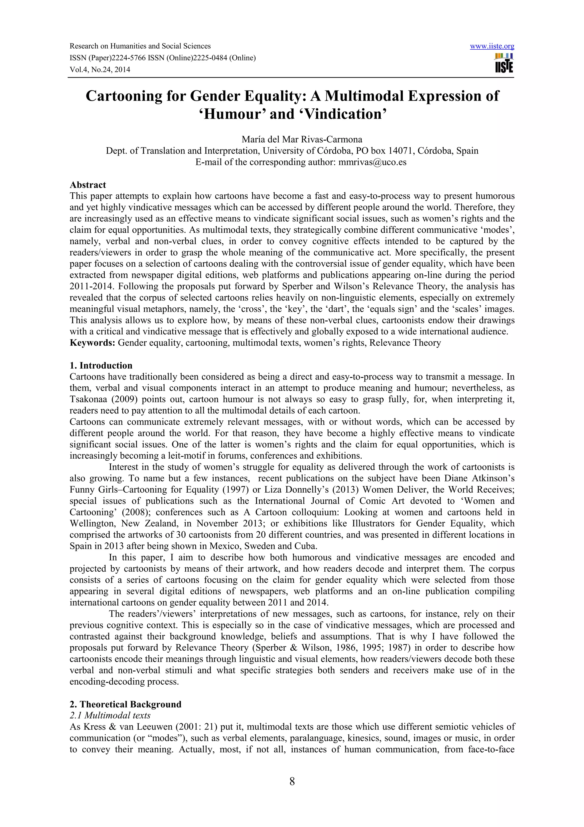 Cartooning for gender equality | PDF