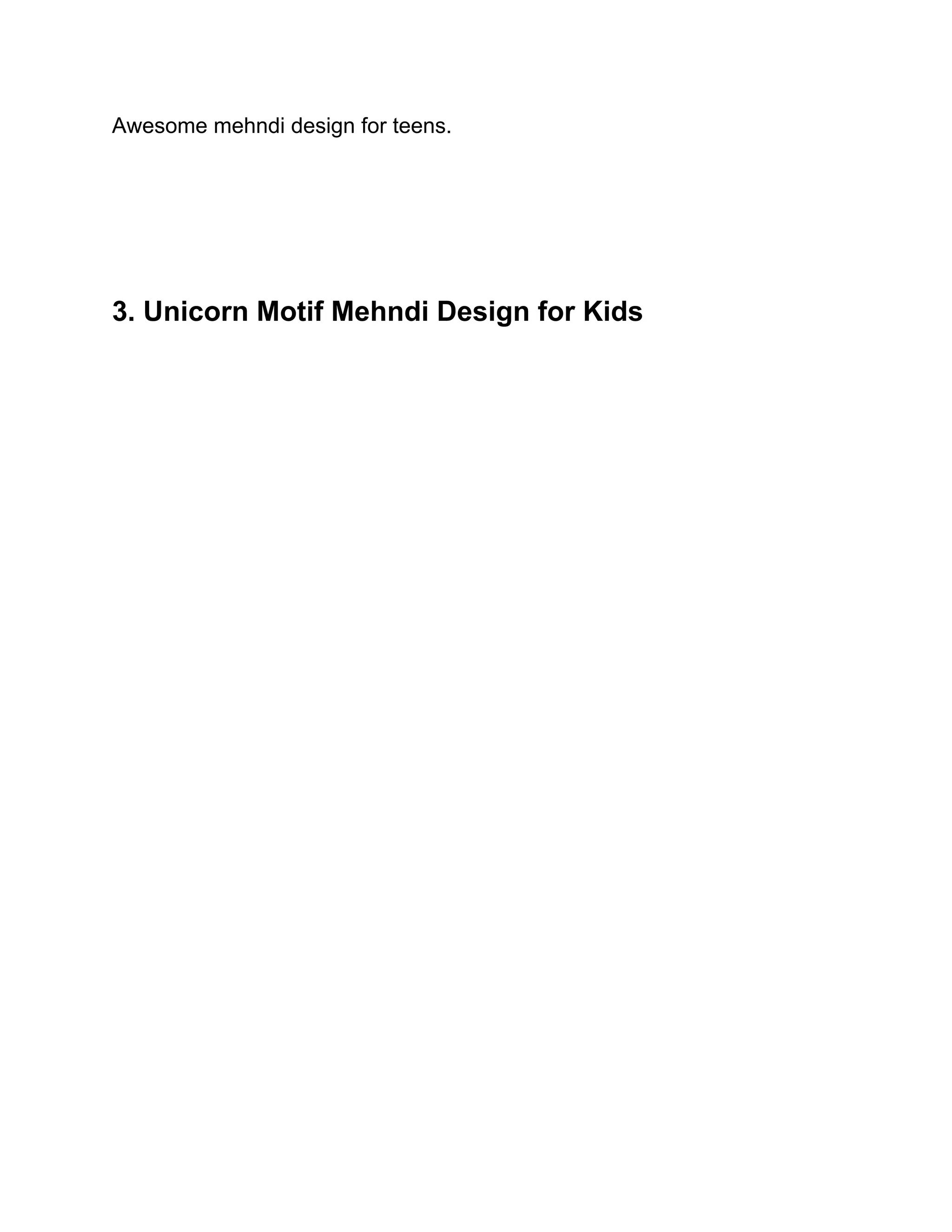 Simple Cartoon Mehndi Designs for Kids, 2019 | PDF