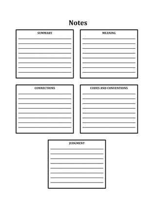 Cartoon:notes handout | PDF