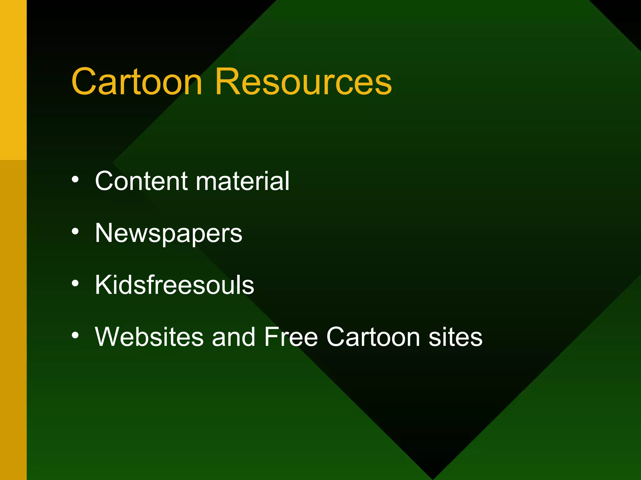 Cartoons - Project for Kids | PPT