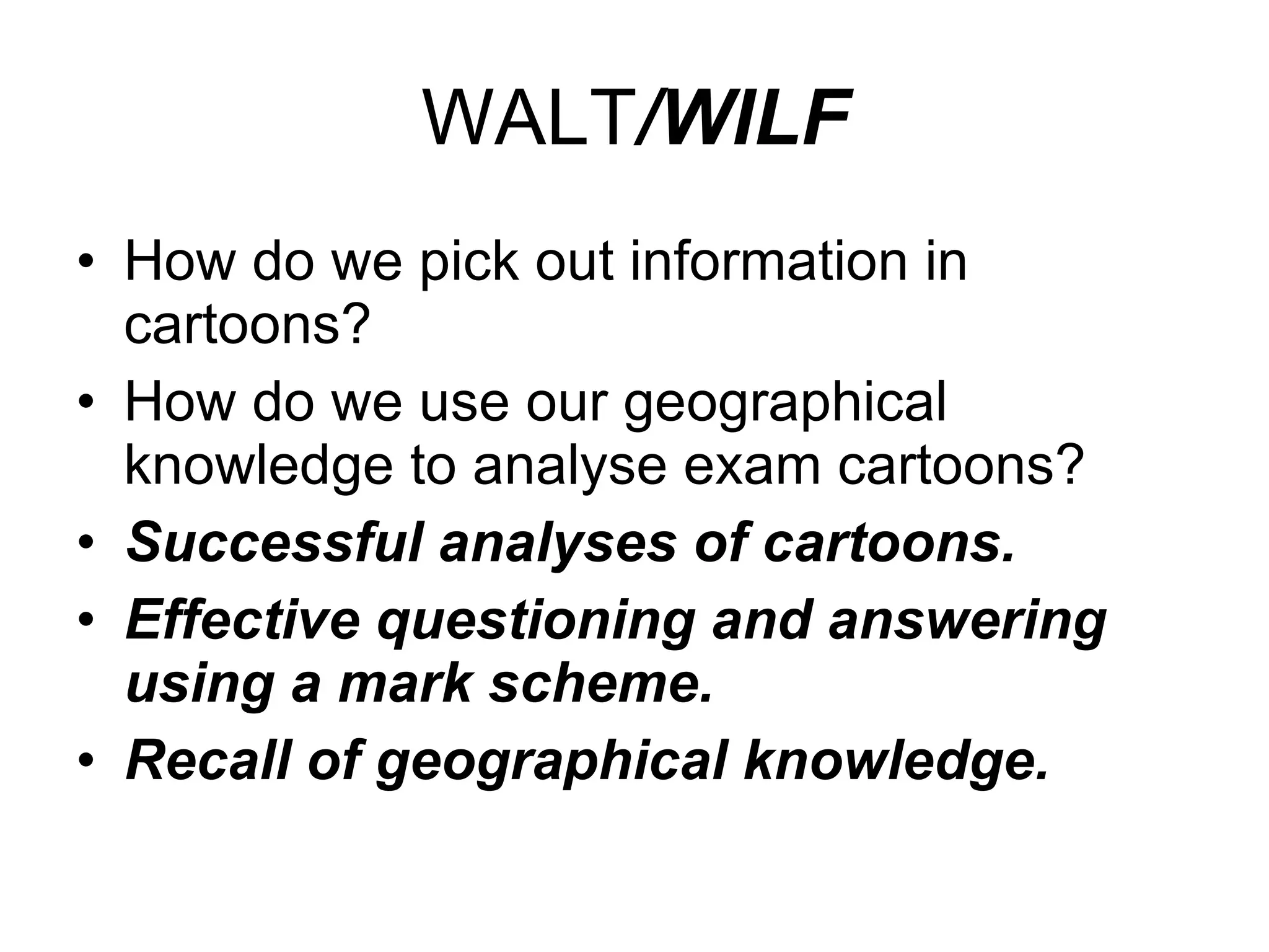 Cartoons In Exams | PPT