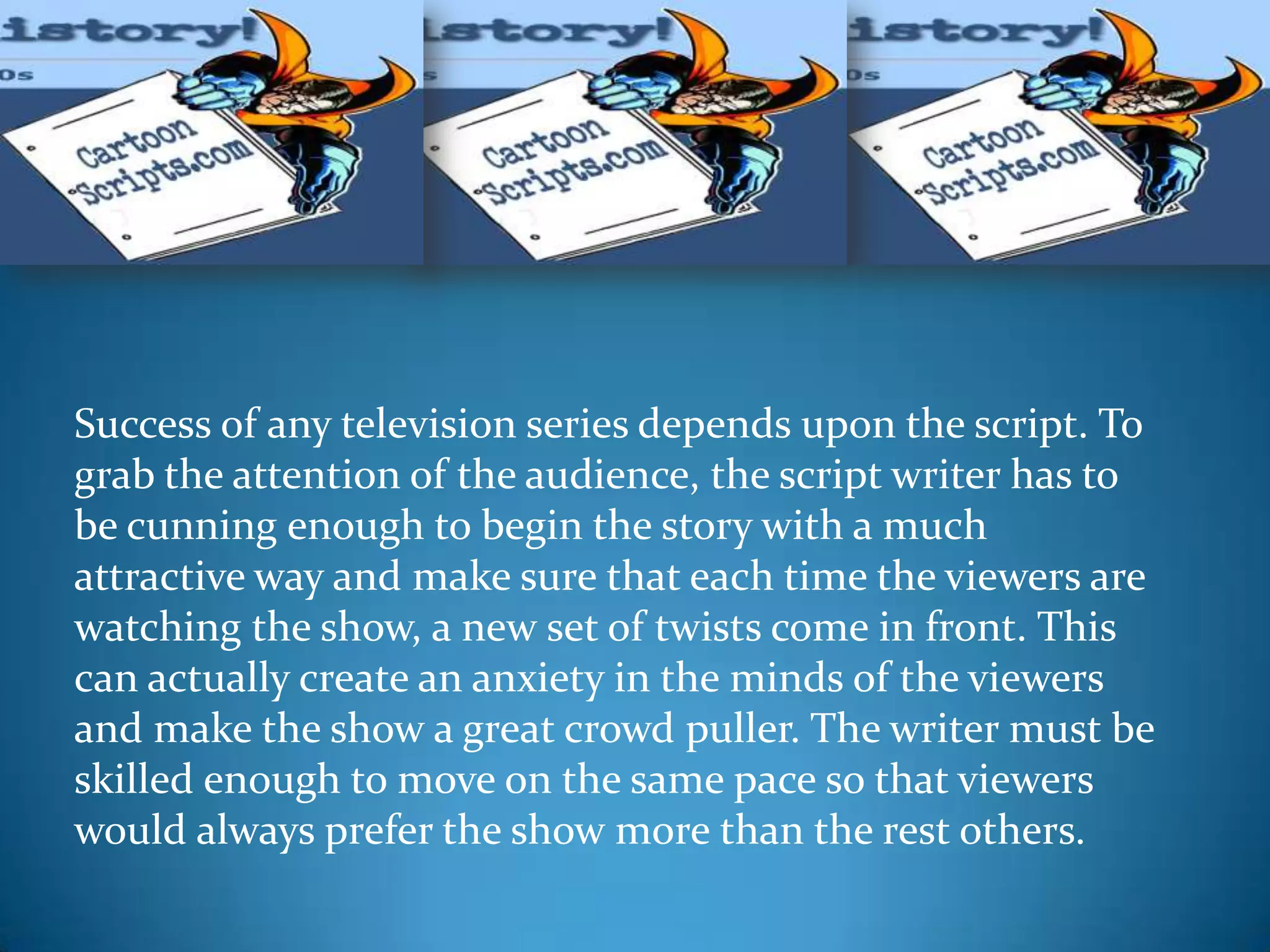 Writing TV Show Scripts | PPTX