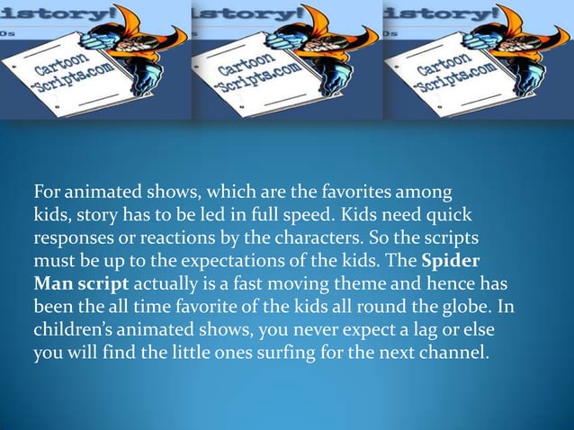 Writing TV Show Scripts | PPT