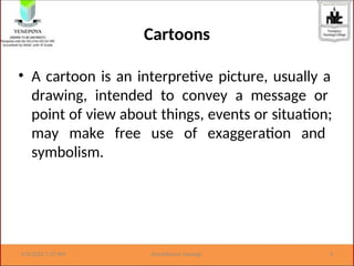 Cartoons, Models, Puppets, objects and specimen.ppt