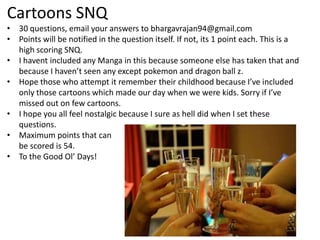 Cartoon snq | PPT