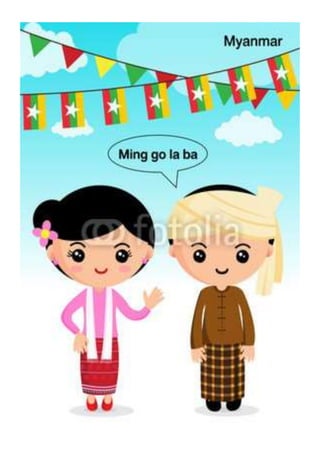 ASEAN Cartoon with flag | DOCX