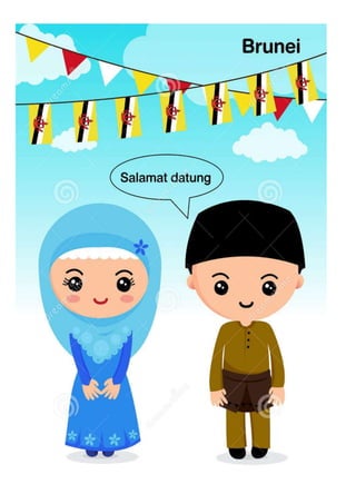 ASEAN Cartoon with flag | DOCX