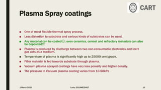 thermal Spray coatings | PPTX